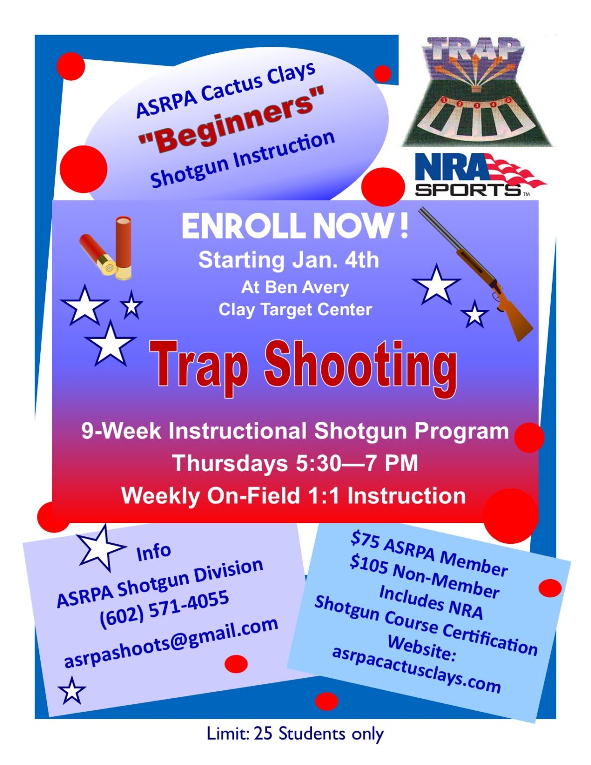 Cactus Clays Beginning Trap Instruction - Arizona State Rifle and ...
